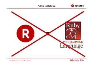 Python in Rakuten | PDF | Web Development | Internet