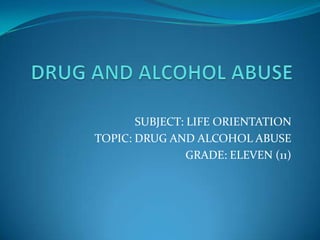 drug and alcohol abuse | PPTX