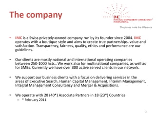 IMC Corporation Introduction | PDF | Management Consulting Industry ...