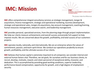 IMC Corporation Introduction | PDF | Management Consulting Industry ...