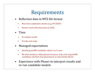 Wide Search Molecular Replacement and the NEBioGrid portal interface ...