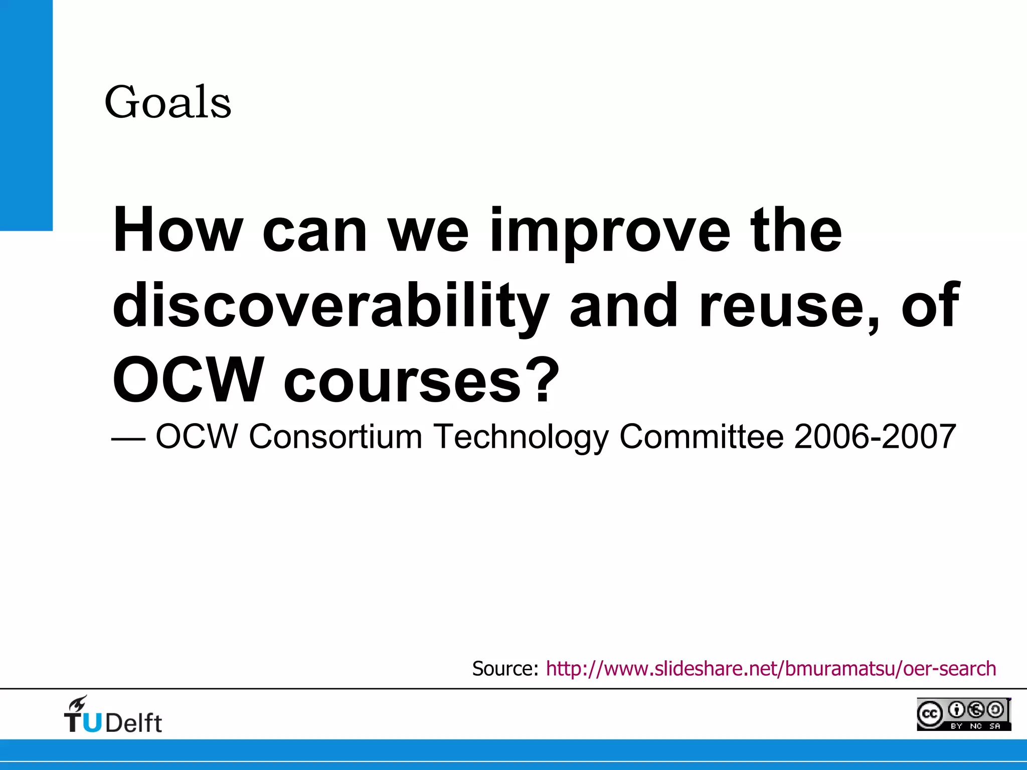 OpenCourseWare and standards | PPT