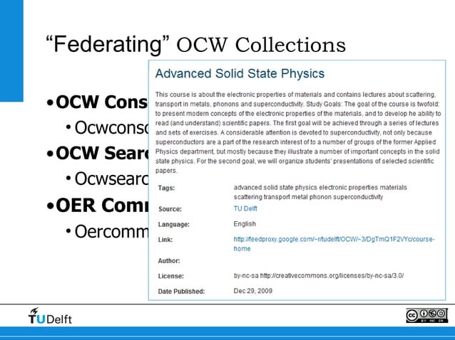 OpenCourseWare and standards | PPT
