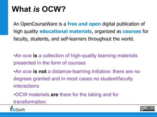OpenCourseWare and standards | PPT
