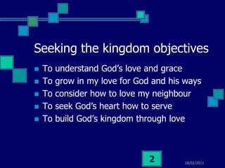 Seek First the Kingdom of God - Loving | PPT