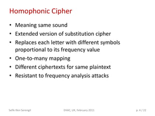 Attacking Turkish Texts Encrypted by Homophonic Cipher | PDF