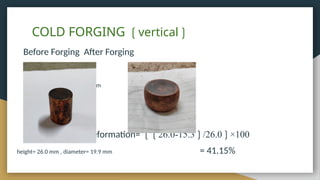 STUDY OF HOT AND COLD FORGING OF METALS.pptx