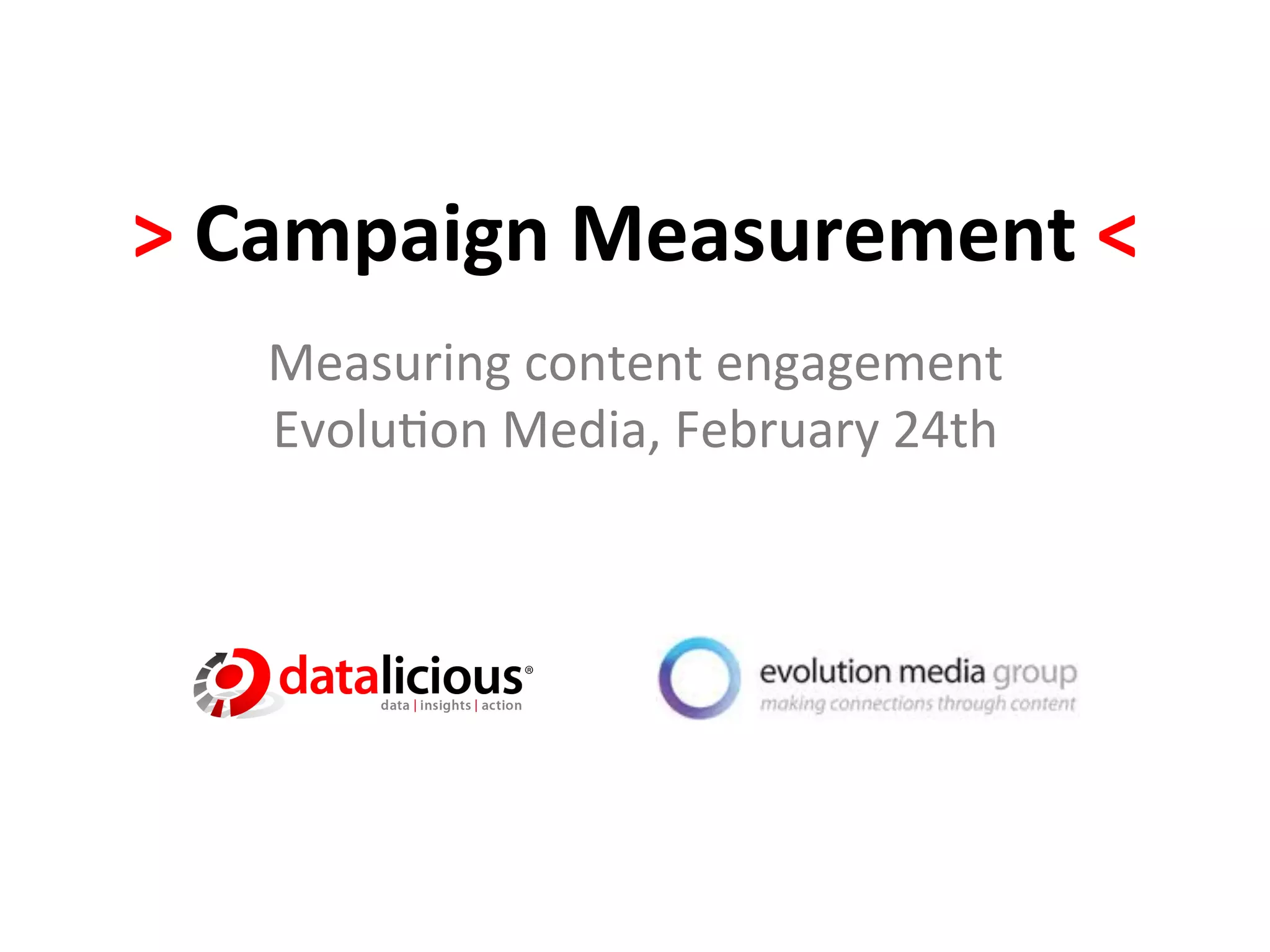 Evolution Media Campaign Measurement | PPT