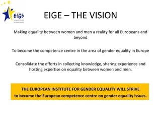 EIGE and society: building conversation | PPT