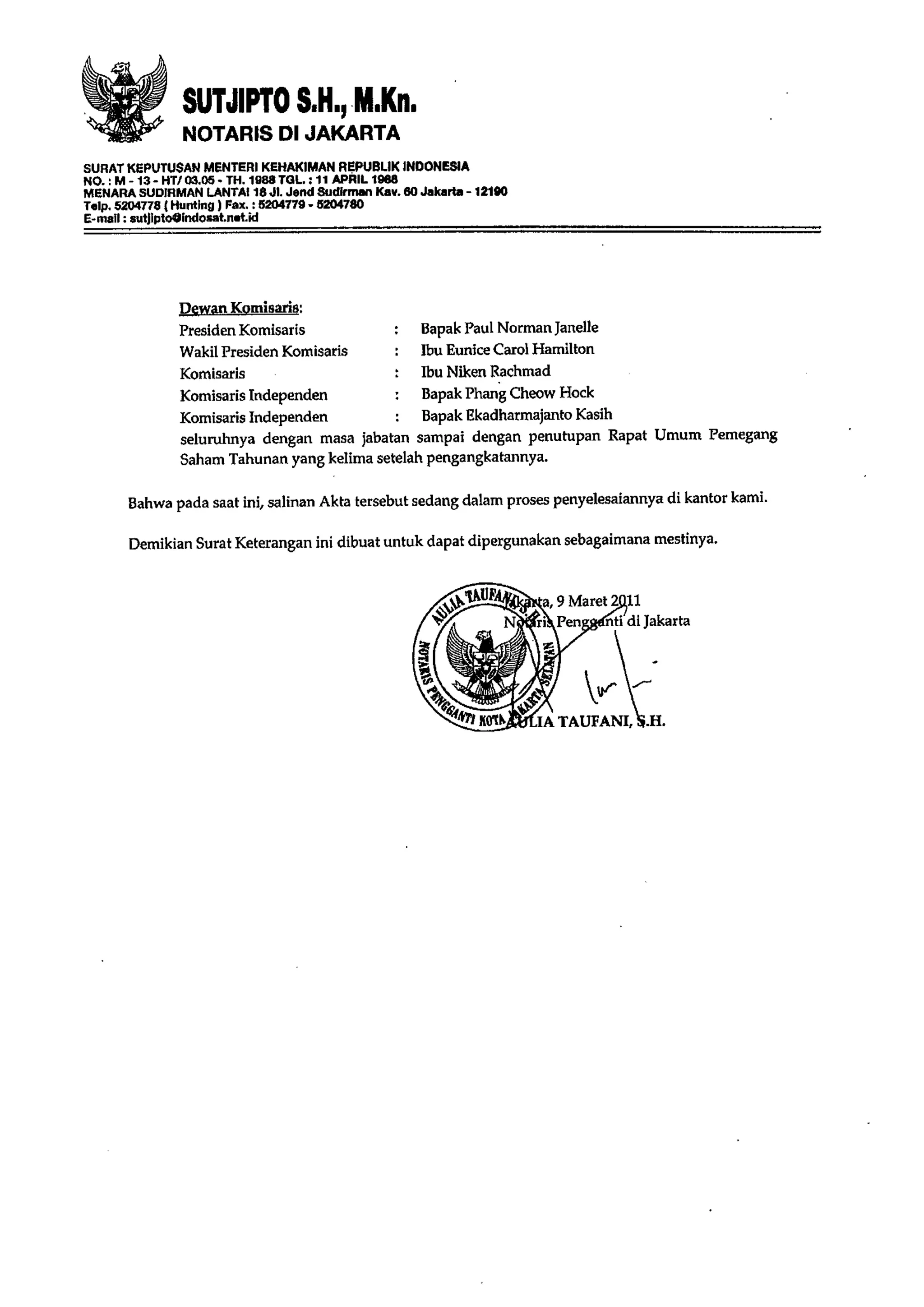 Hasil keputusan RUPS | PDF