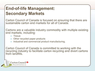 Carton Council of Canada - A Closer Look | PPT