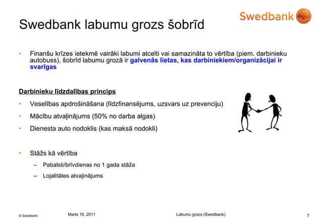 Swedbank labās prakses piemērs | PPT