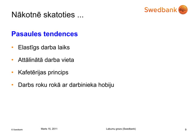 Swedbank labās prakses piemērs | PPT