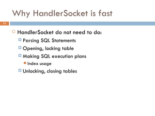 HandlerSocket - A NoSQL plugin for MySQL | PPT