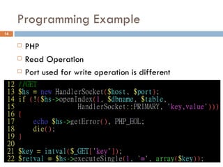 HandlerSocket - A NoSQL plugin for MySQL | PPT | Databases | Computer Software and Applications