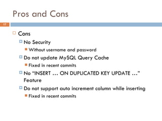 HandlerSocket - A NoSQL plugin for MySQL | PPT | Databases | Computer Software and Applications