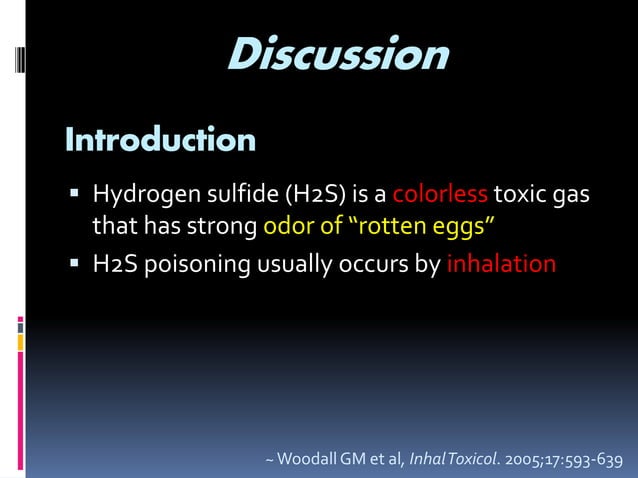201103 hydrogen sulfide poisoning | PPT