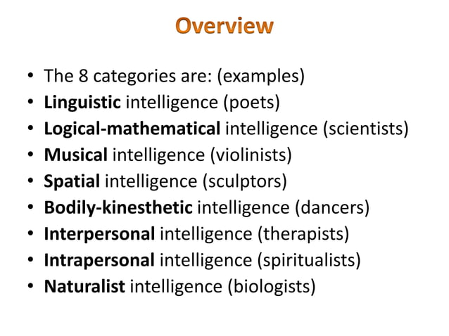 An Analysis of the Educational Impact of Howard Gardner’s Theory of Multiple Intelligences | PPTX