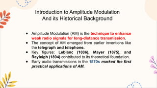 History of Amplitude Modulation and its Development over time .pptx