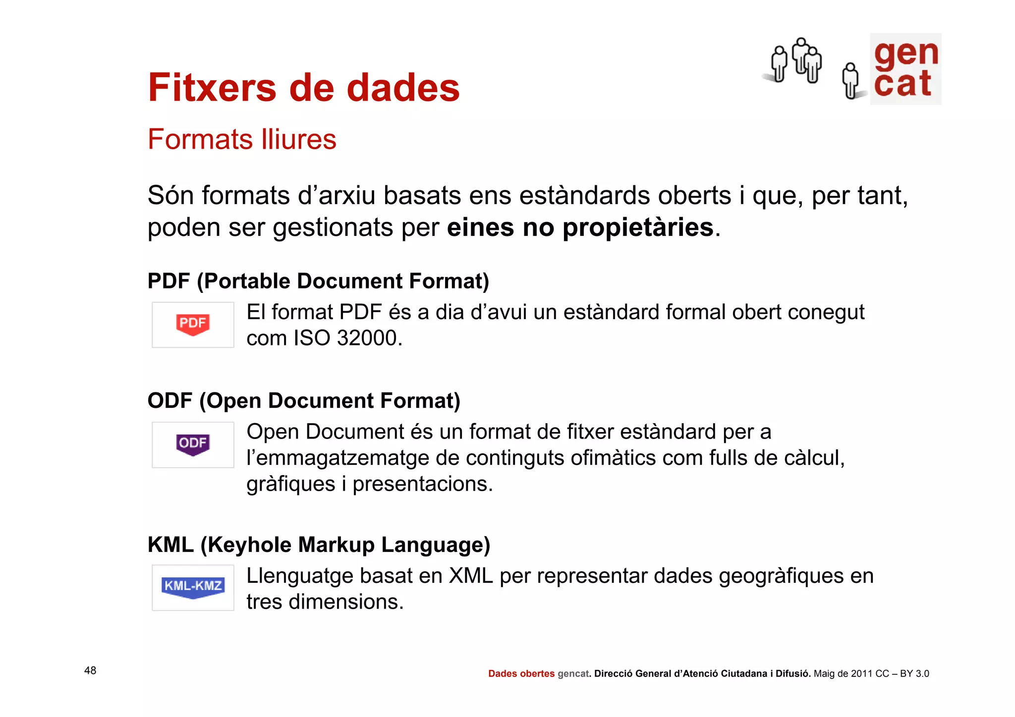 Dades obertes gencat CAT | PPT