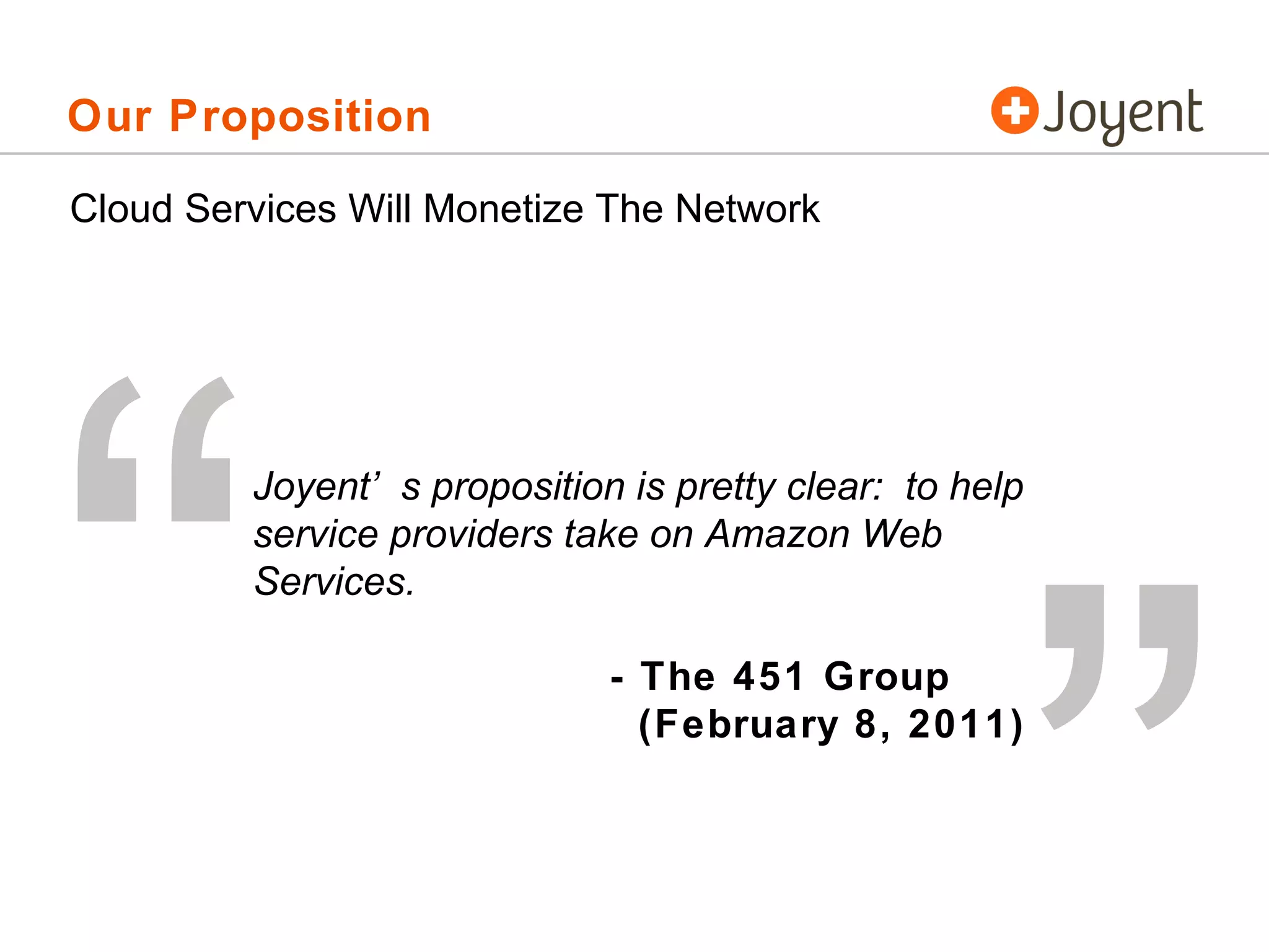 Joyent Corporate Overview | PPT | Cloud Computing | Internet