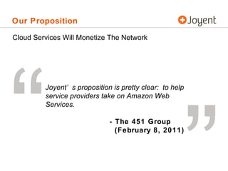 Joyent Corporate Overview | PPT | Cloud Computing | Internet