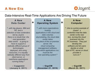 Joyent Corporate Overview | PPT | Cloud Computing | Internet