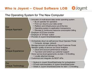 Joyent Corporate Overview | PPT | Cloud Computing | Internet