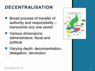 Decentralisation of rural water | PPT