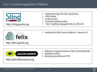 Building Content Applications with JCR and OSGi | PDF