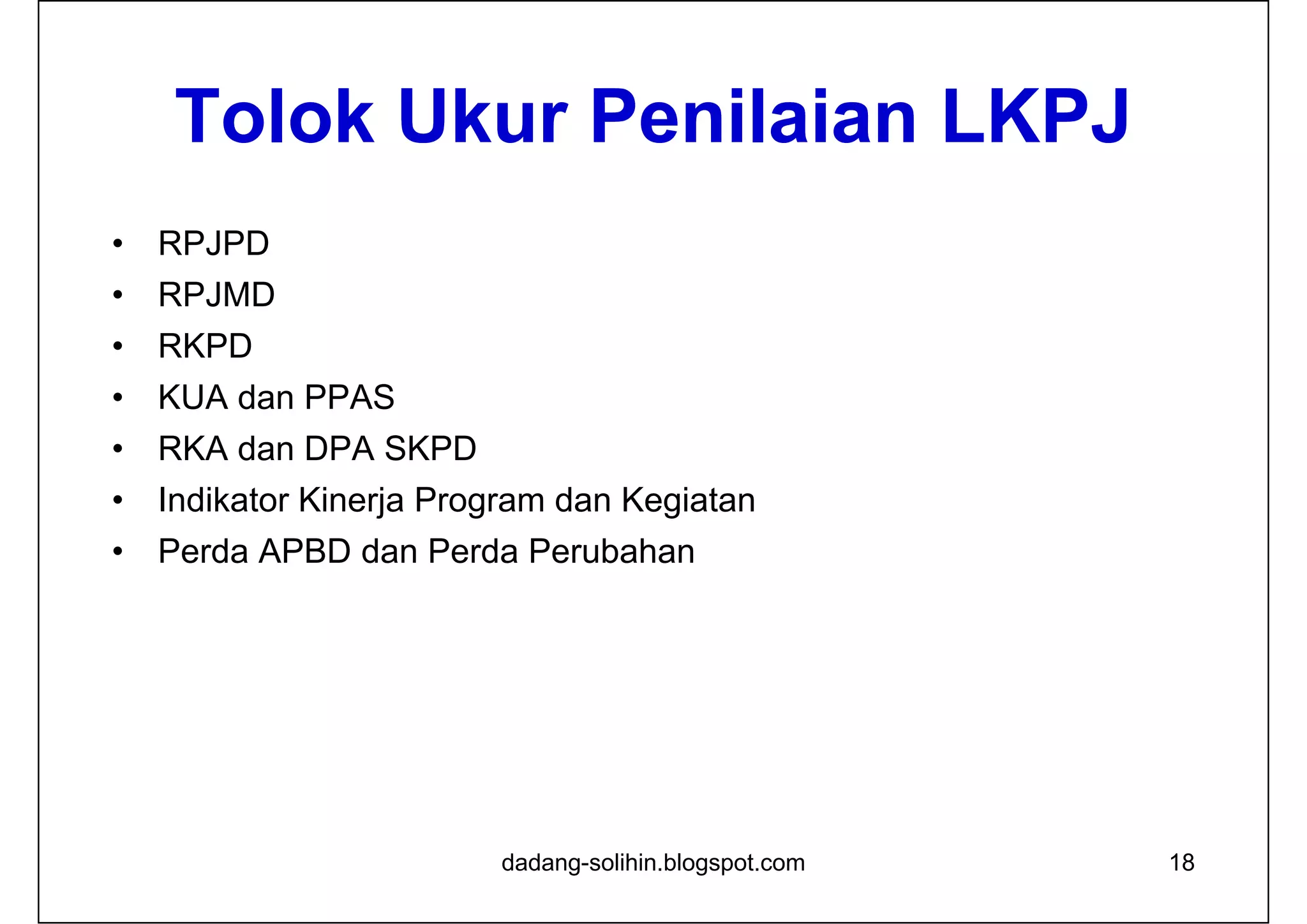Laporan Keterangan Pertanggungjawaban (LKPJ) Kepala Daerah kepada DPRD sesuai PP 3/2007 | PDF