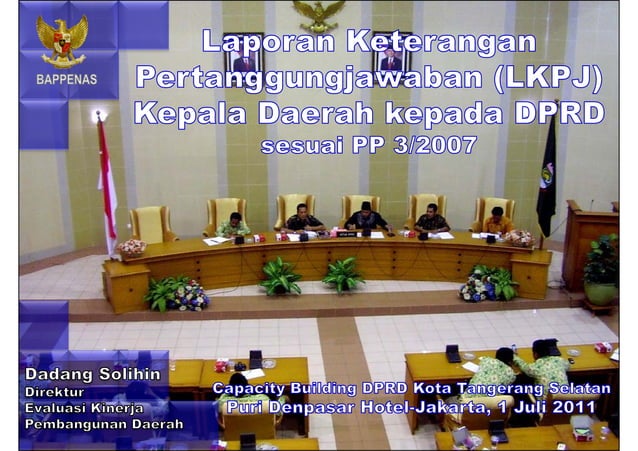 Laporan Keterangan Pertanggungjawaban (LKPJ) Kepala Daerah kepada DPRD sesuai PP 3/2007 | PDF