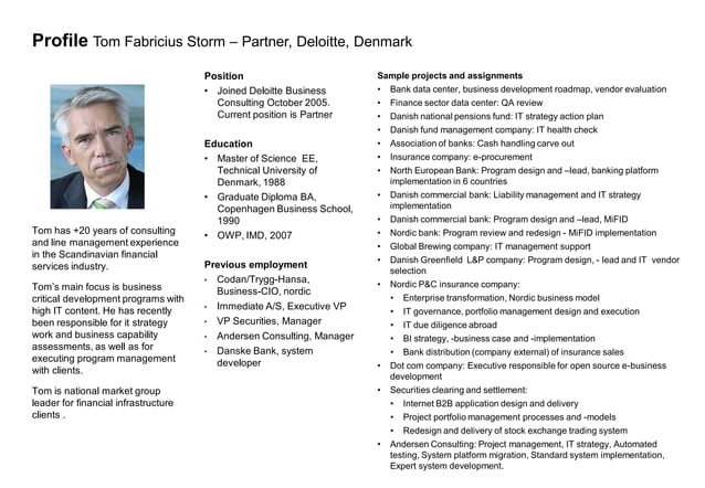 CV Tom Fabricius Storm | PPT