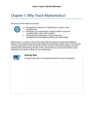 Junior Primary Mathematics | DOCX