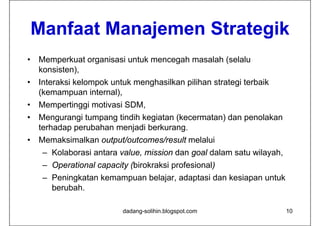 Implementasi Manajemen Strategik di Indonesia | PDF