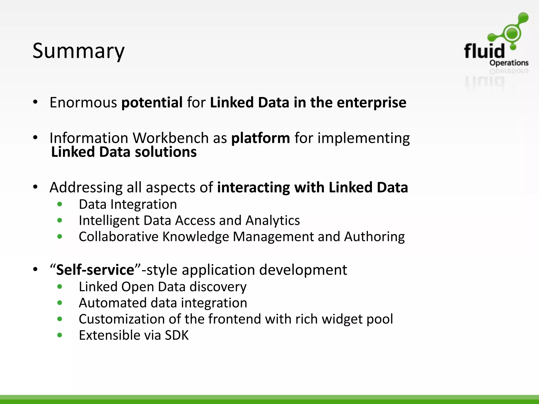 Everything Self-Service:Linked Data Applications with the Information Workbench | PPTX