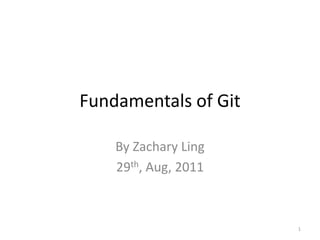 Fundamentals and basics of Git and commands | PPT