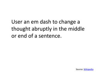 Em Dash Usage | PPTX