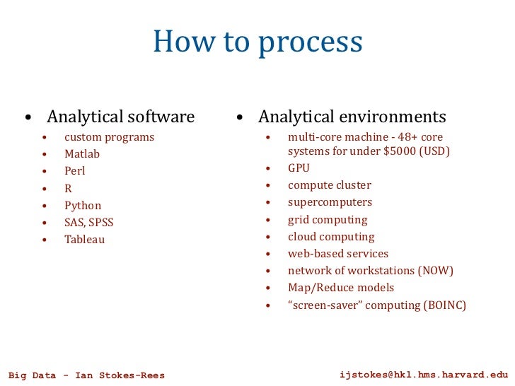 Big Data: tools and techniques for working with large data sets