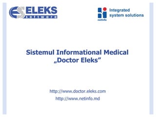 Prezentare Doctor Eleks | PPT