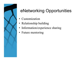 eLearning and Networking Technologies to Mimic the In-Person Experience ...