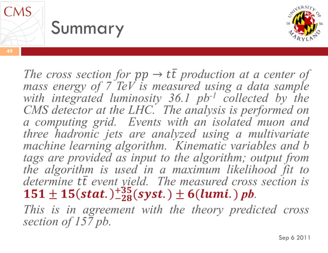 Using Machine Learning to Measure the Cross Section of Top Quark Pairs ...