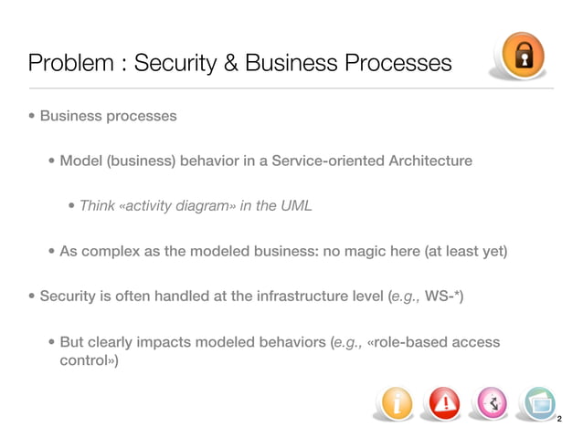 Introducing Security Access Control Policies into Legacy Business Processes | PPT