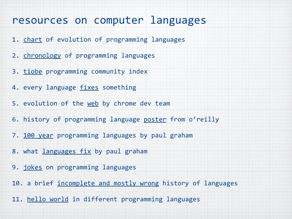 Evolution of Programming Languages