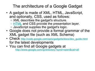 Mashups as Collection of Widgets | PPT