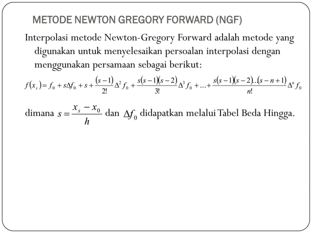 metodenewtongregoryforward | PPT