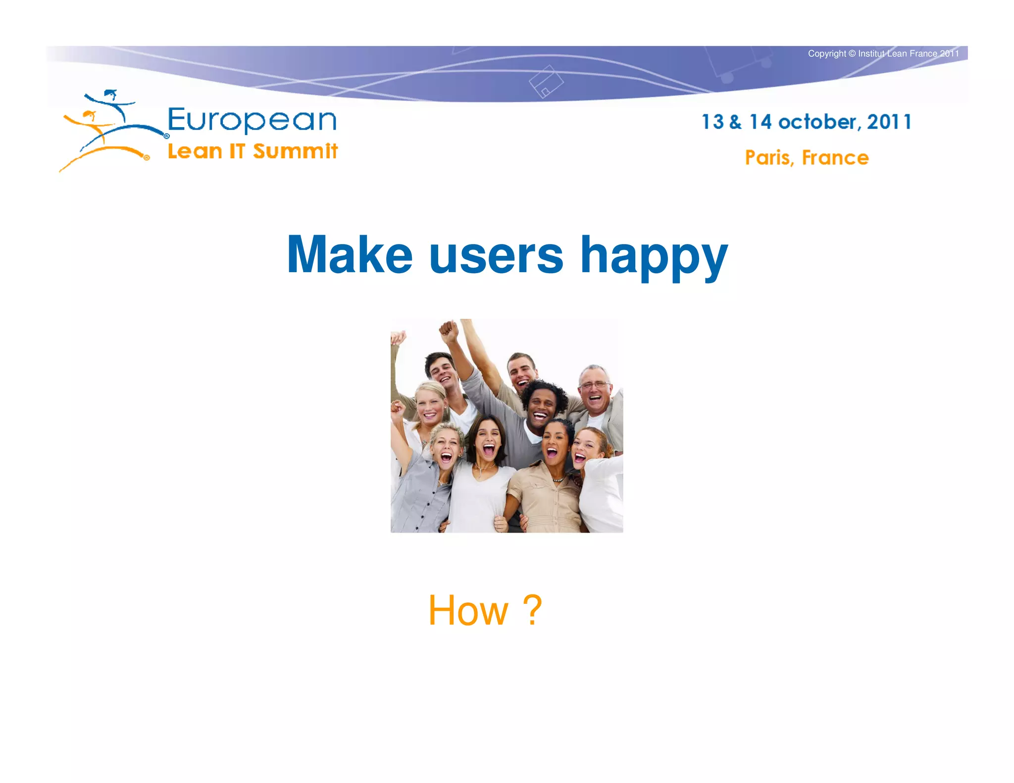 "Make problems visible and users happy" by Catherine Chabiron | PDF