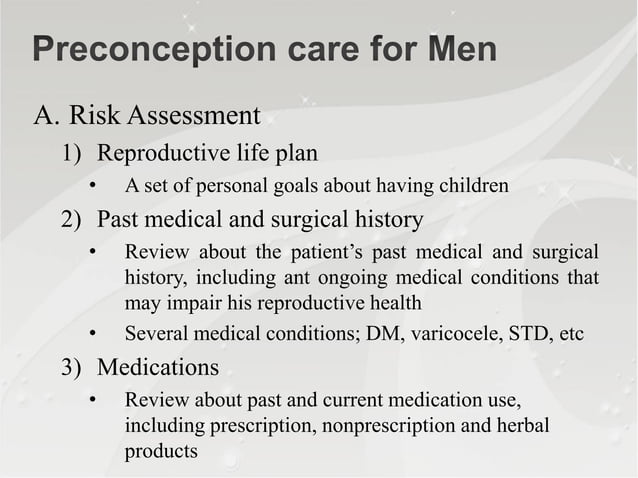 Preconception care : long term outcome | PDF