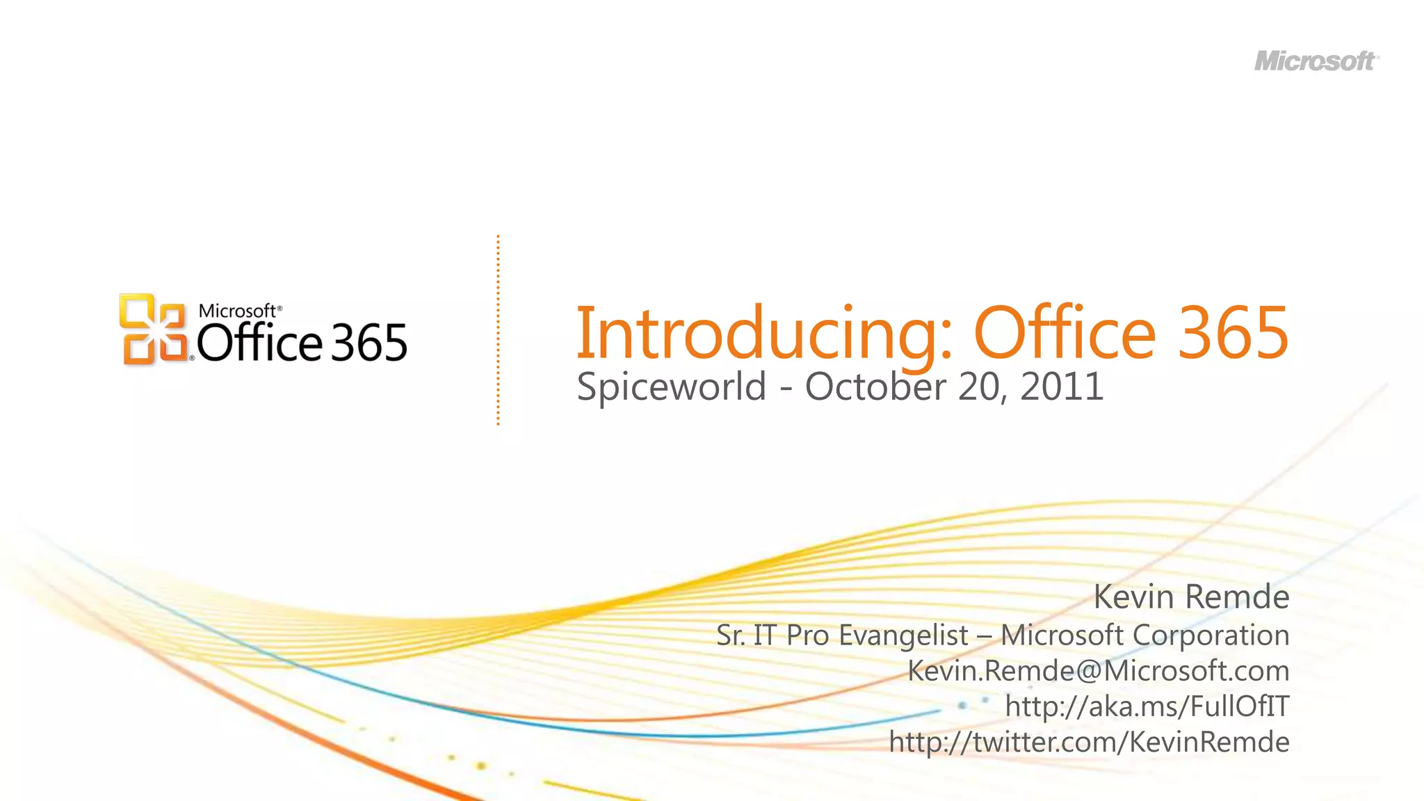 Introducing Office 365 Ppt