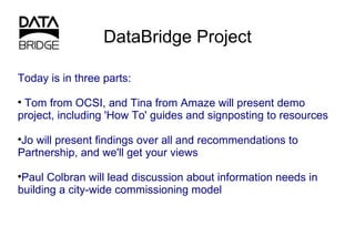 DataBridge findings & recommendations | PPT
